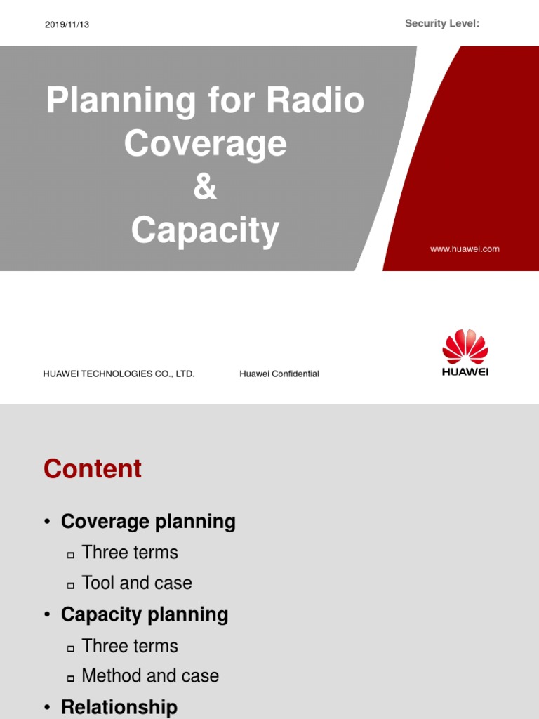 A Guide To Radio Coverage And Capacity Planning For Mobile Networks Pdf Electronics