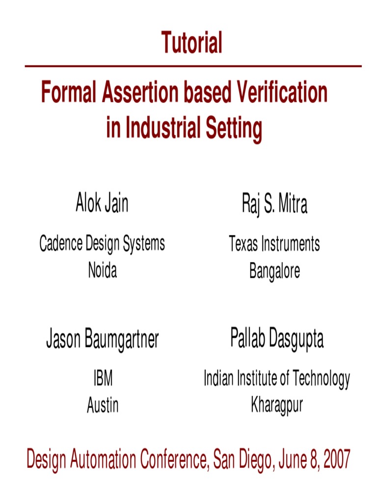 Formal Verification | PDF | Formal Verification | Logic