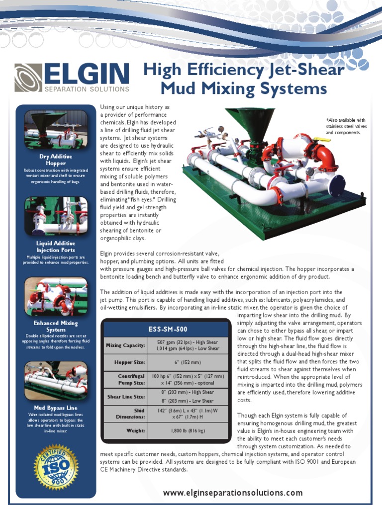 Elgin: High Efficiency Jet-Shear Mud Mixing Systems | Download Free PDF ...