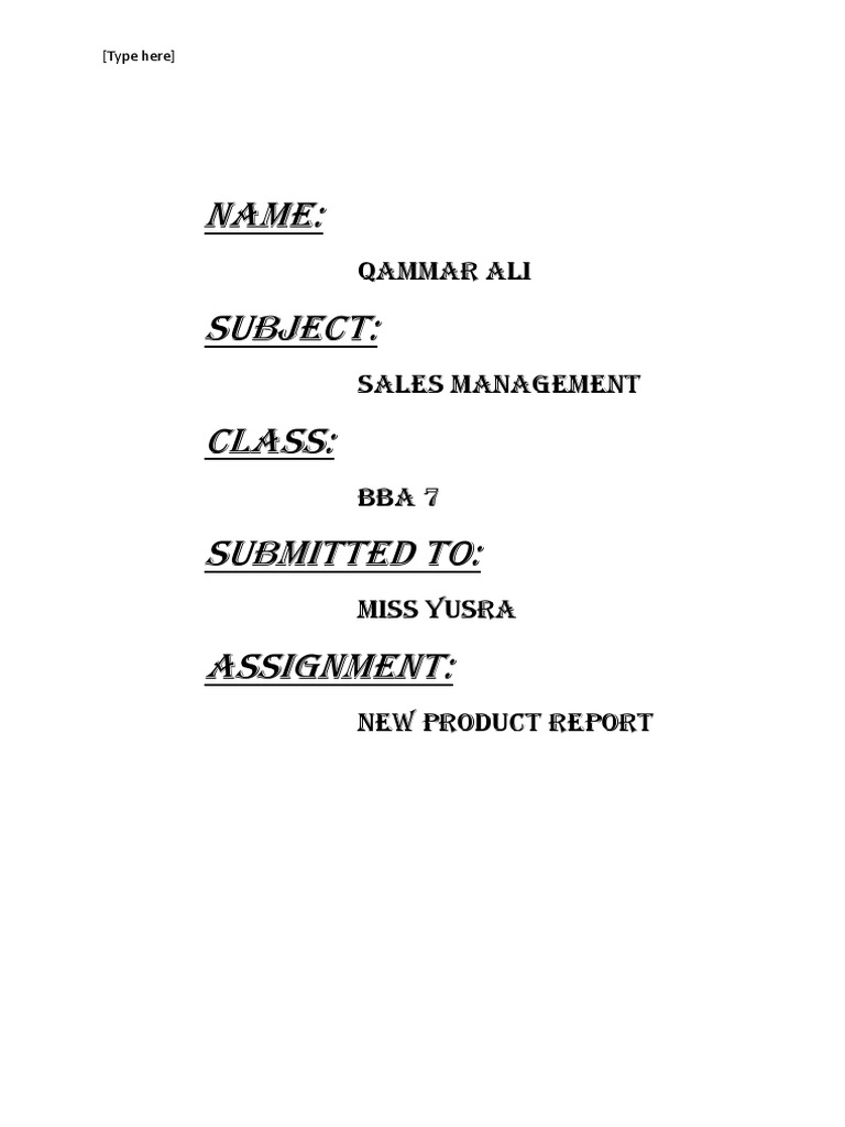 Qammar Ali (Assignment) | PDF | Customer | Marketing