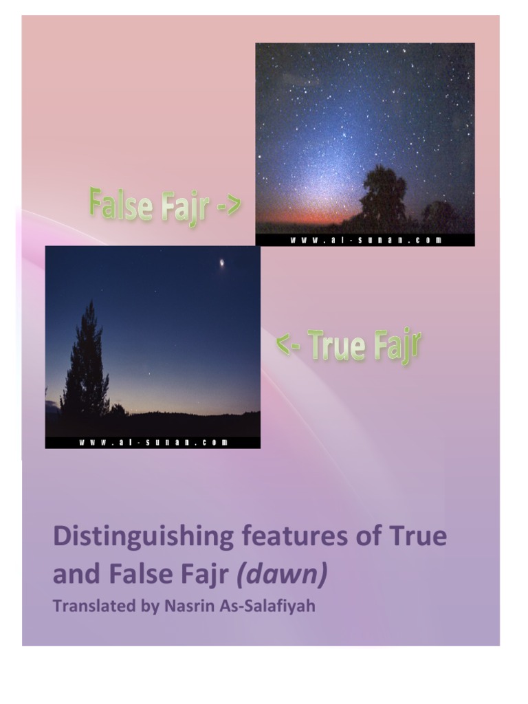 Distinguishing Features of True and False Dawn | PDF | Dawn | Islamic Texts