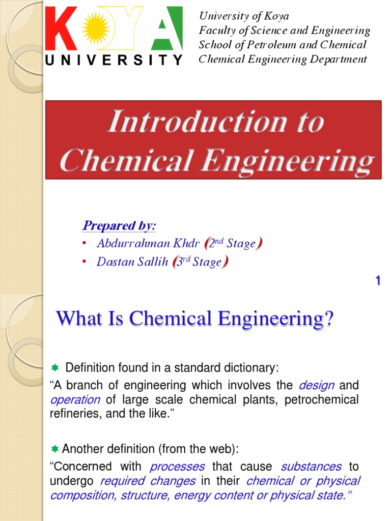 Introduction to Chemical Engineering | PDF | Engineering | Chemical ...