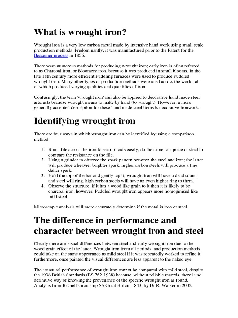 What Is Wrought Iron | PDF | Iron | Steel