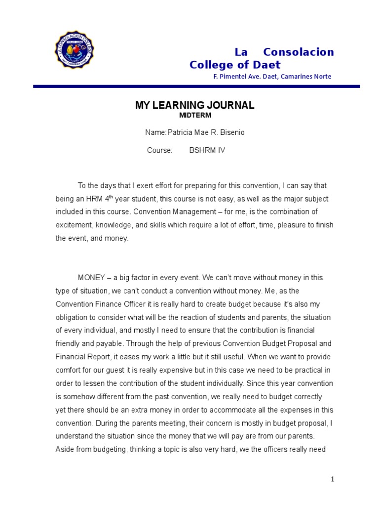 Reflection-Paper - CONVENTION | Download Free PDF | Behavior Modification | Psychological Concepts