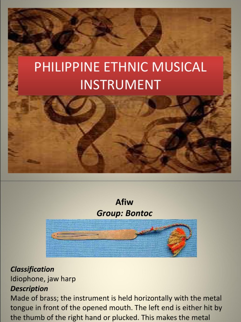 Philippine Idiophone Instruments List | PDF | Flute | Music Production