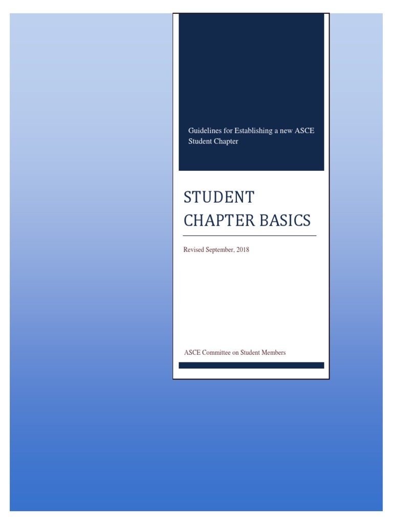 Student Chapter Basics: Guidelines For Establishing A New ASCE Student ...