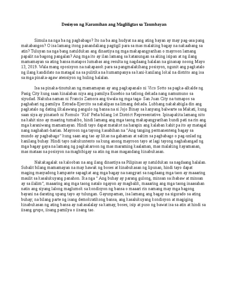 Halimbawa NG Akademikong Pagsulat | PDF