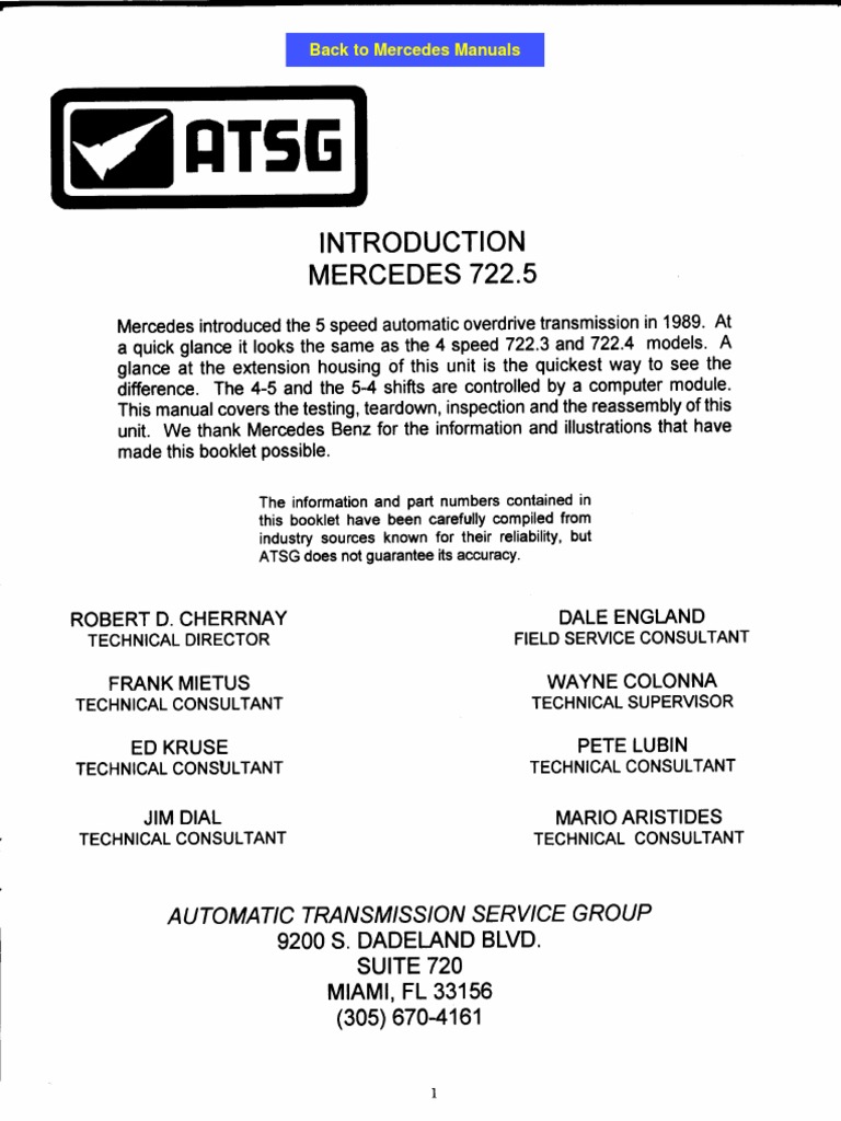 Merc 722-5 Manual | PDF