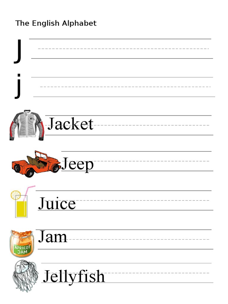 The Alphabet Letter J Writing Creative Writing Tasks | PDF