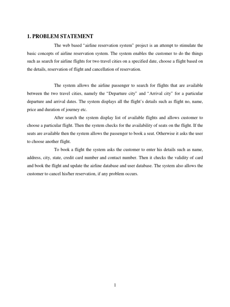 Airline Reservation | PDF | Use Case | Class (Computer Programming)