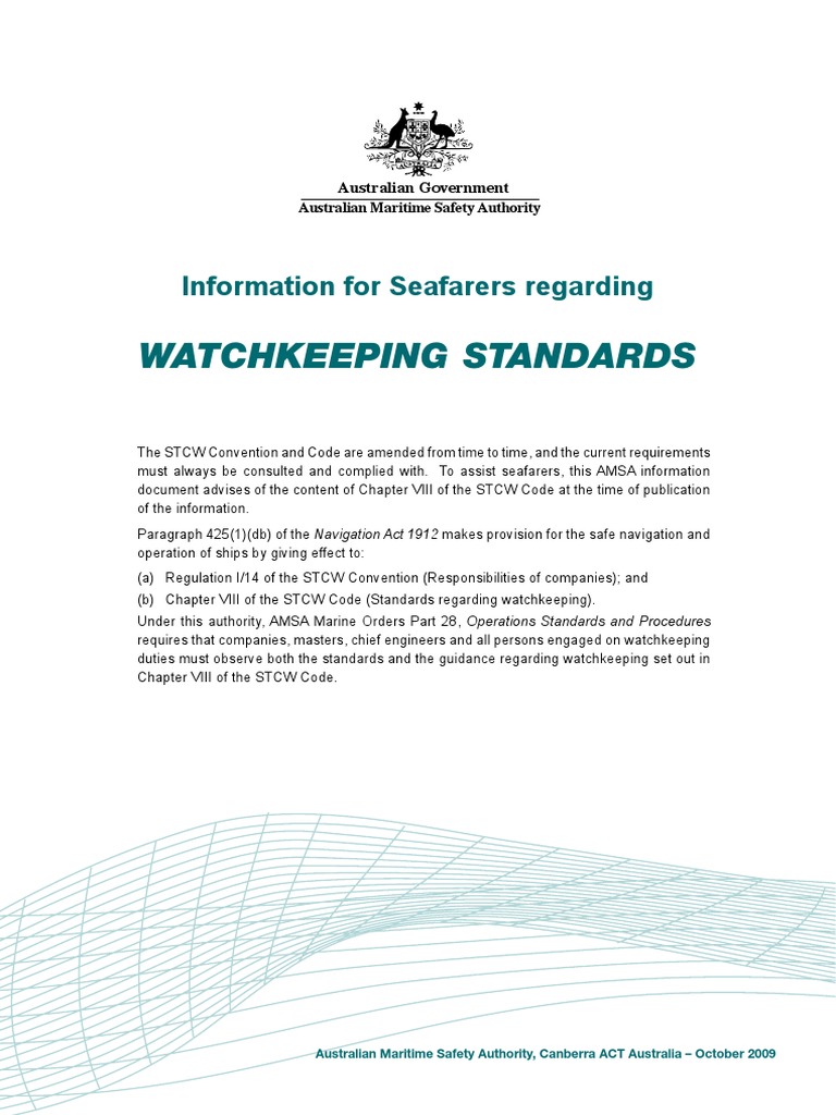 Watchkeeping Standards: Information For Seafarers Regarding | PDF ...