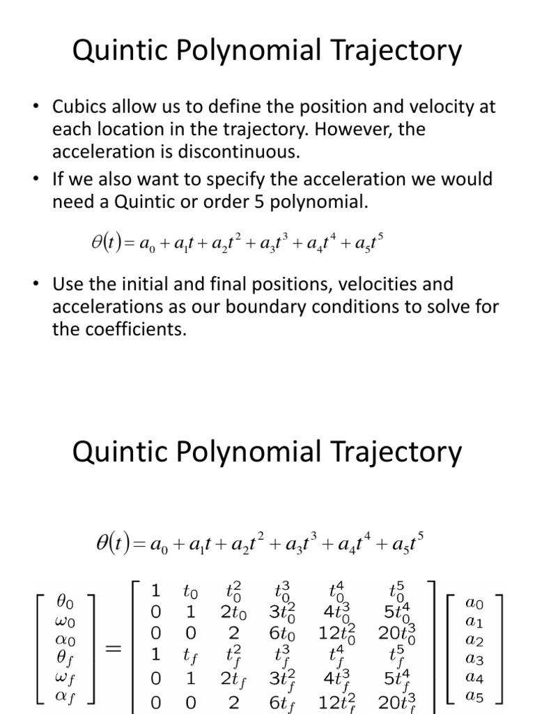 8-QUINTIC and LFSB Trajectory planning-20-Sep-2018Reference Material I - Quintic Polynomial ...