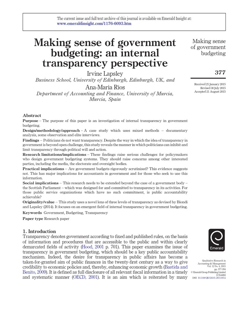 2 Making Sense of Government | PDF | Transparency (Behavior) | Scotland