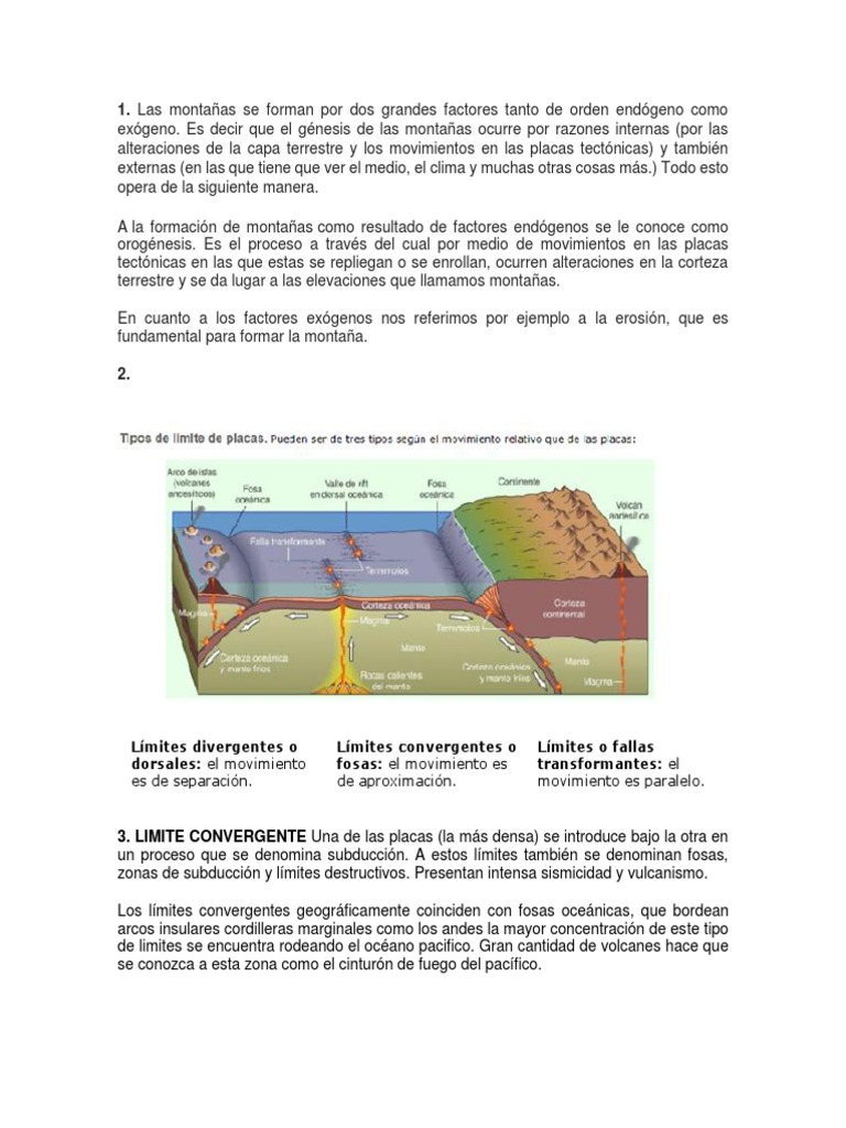Taller 1 | PDF | Placas tectónicas | Volcán