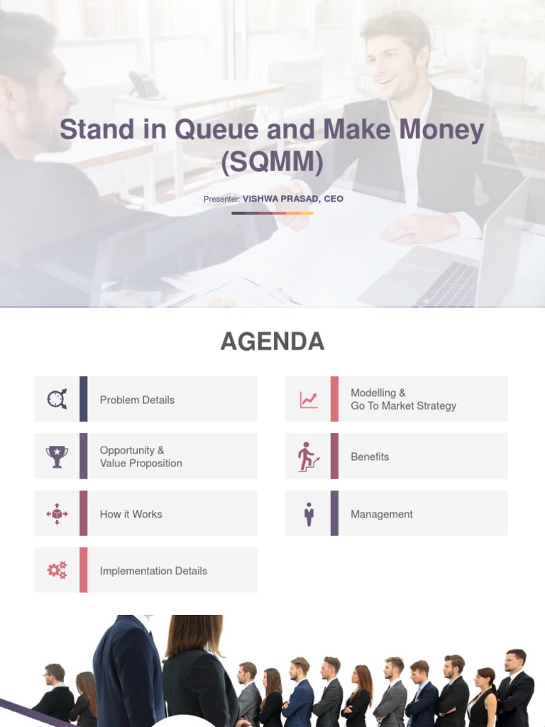 Stand in Queue and Make Money-Startup Presentation - V2 | PDF | Mobile ...