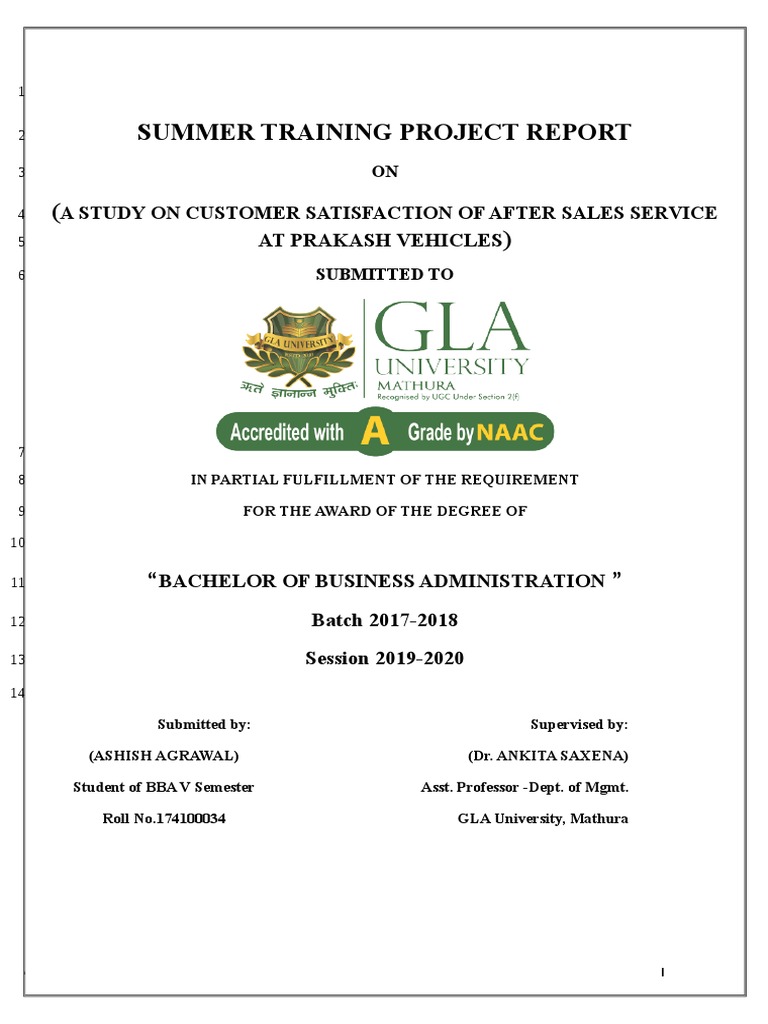 Summer Training Project Report : at Prakash Vehicles | PDF | Human ...