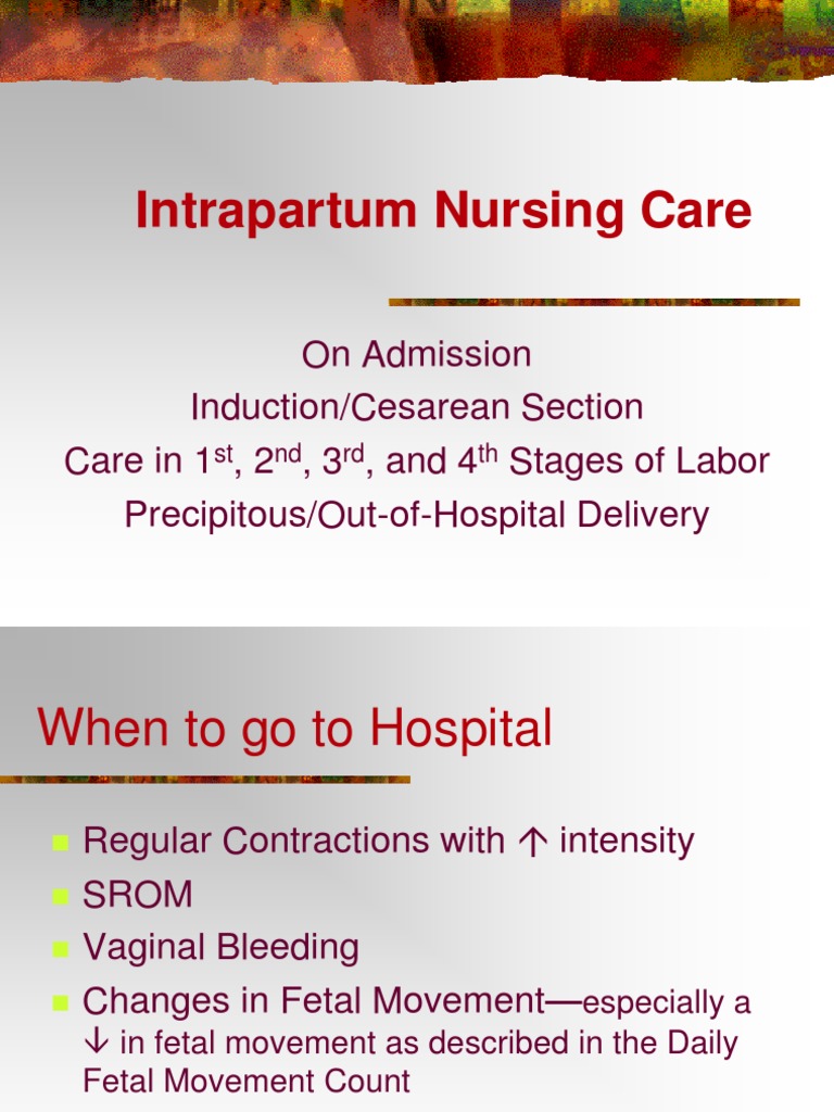 Guide to Intrapartum Nursing Care | PDF | Childbirth | Obstetrics