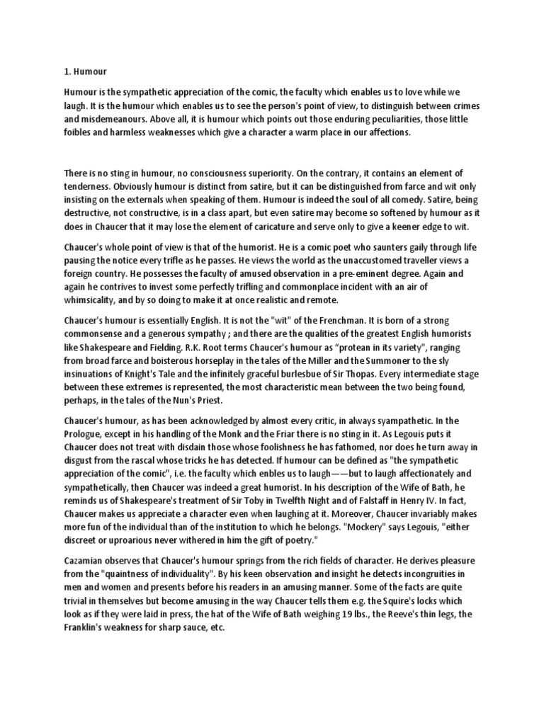 Canterbury Tales | PDF | Satire | Irony
