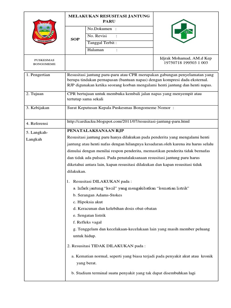 Sop RJP | PDF