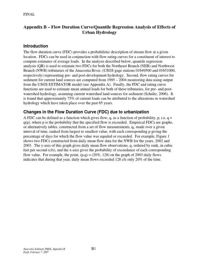 AnacostiaSed AppendixB Final PDF | PDF | Regression Analysis | Errors And Residuals