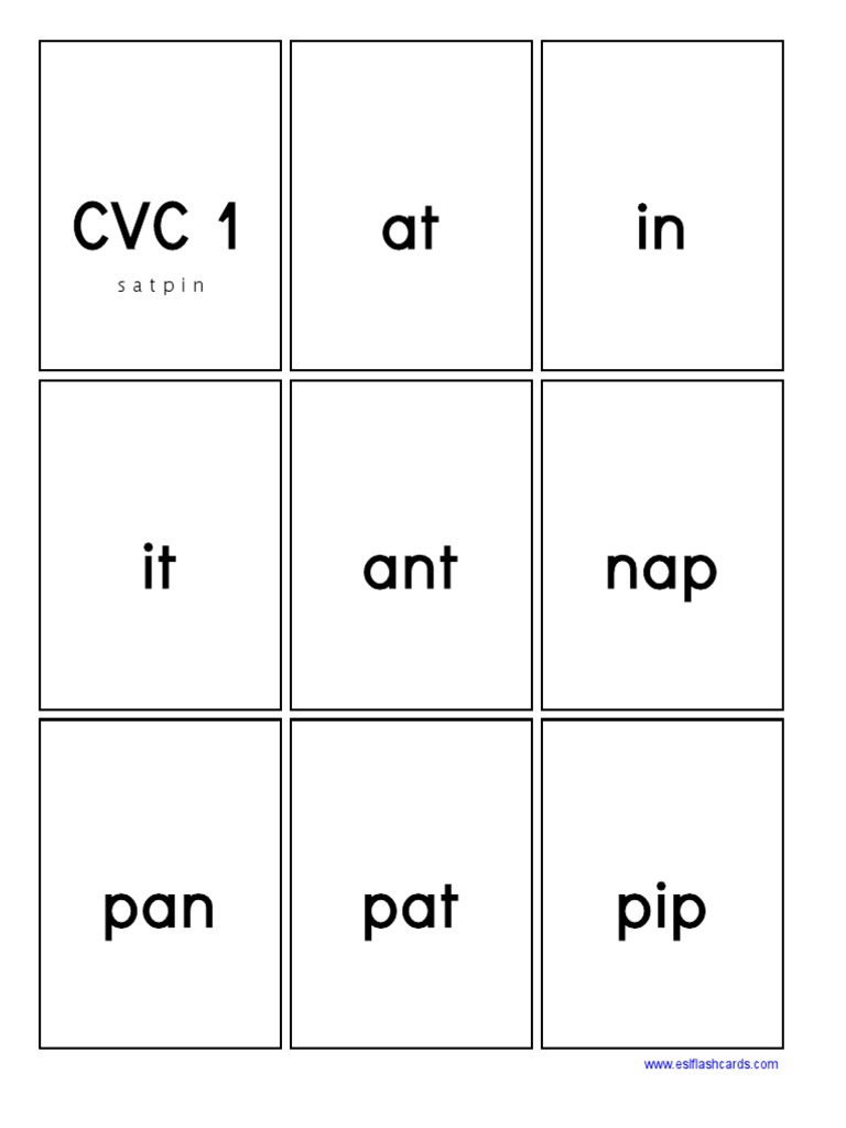 Phonics CVC 1 (Small) PDF | PDF