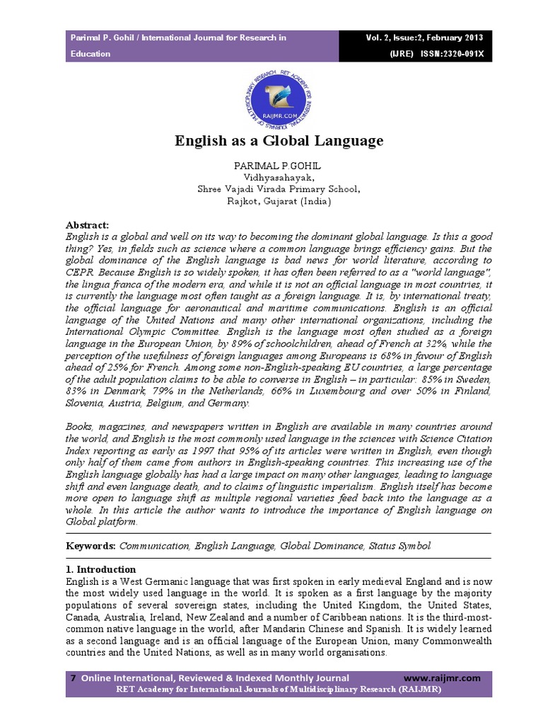 English - The Global Language | PDF | English Language | Symbols