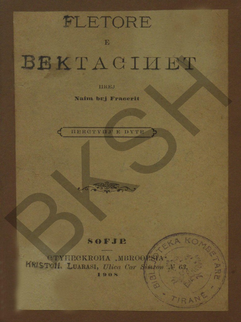 Fletore e Bektashinjvet - N. Frasheri 2nd Ed. | PDF
