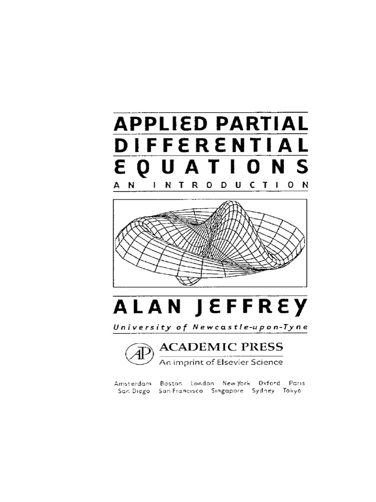 Alan Jeffrey-Applied Partial Differential Equations. An Introduction ...
