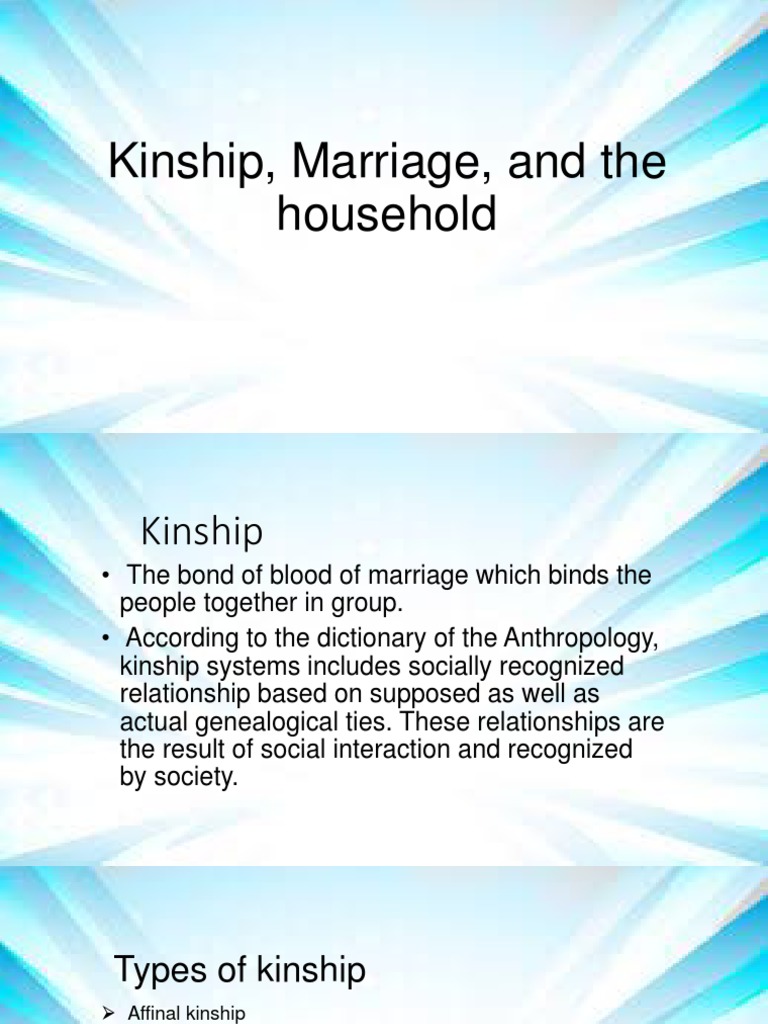Kinship, Marriage, and The Household | PDF | Kinship | Family