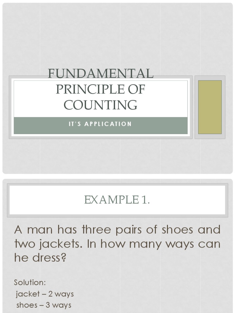Fundamental Principle of Counting | PDF | Teaching Mathematics