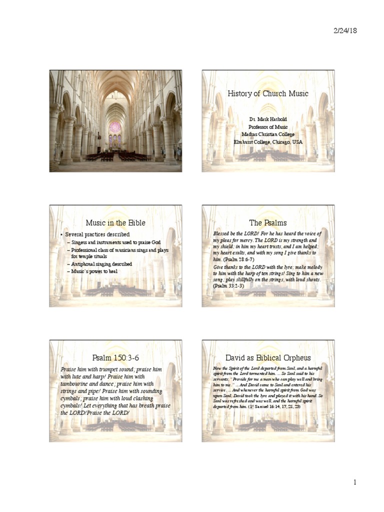 Church Music History | PDF | Gospel Music | Church Music