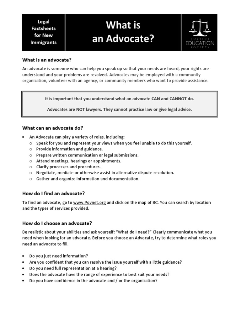 What Is An Advocate | PDF | Advocate | Lawsuit