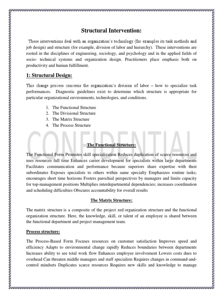 Structural Intervention | PDF | Motivation | Motivational