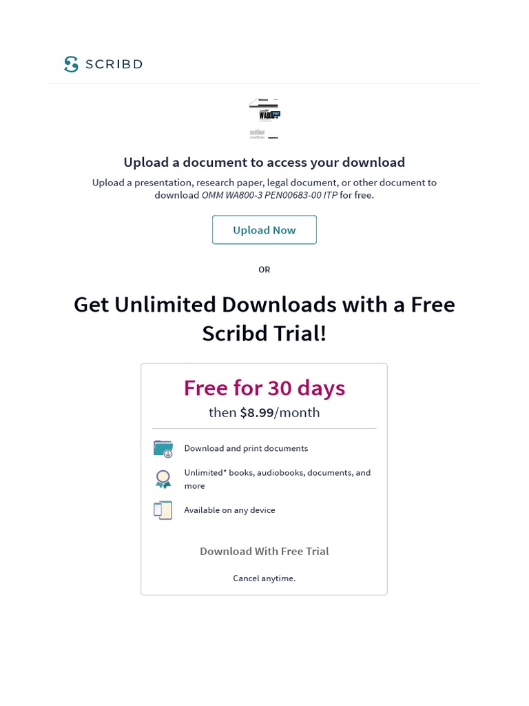 Get Unlimited Downloads With A Free Scribd Trial! | PDF