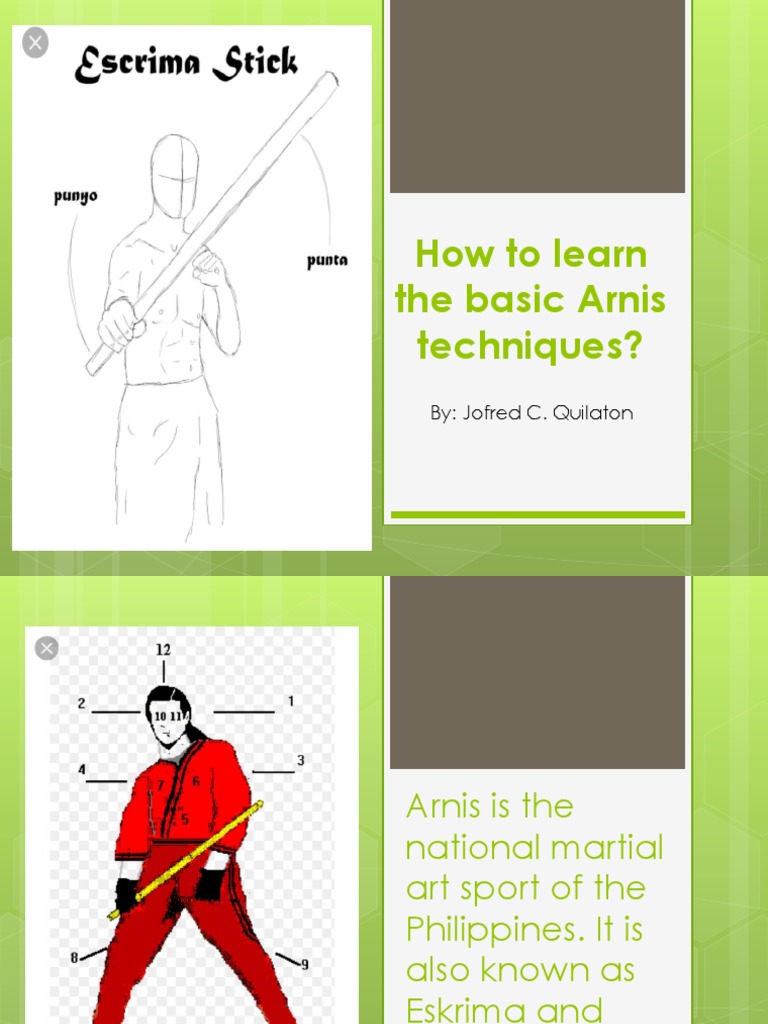 Learn The Basic Arnis Techniques | PDF | Sports & Recreation