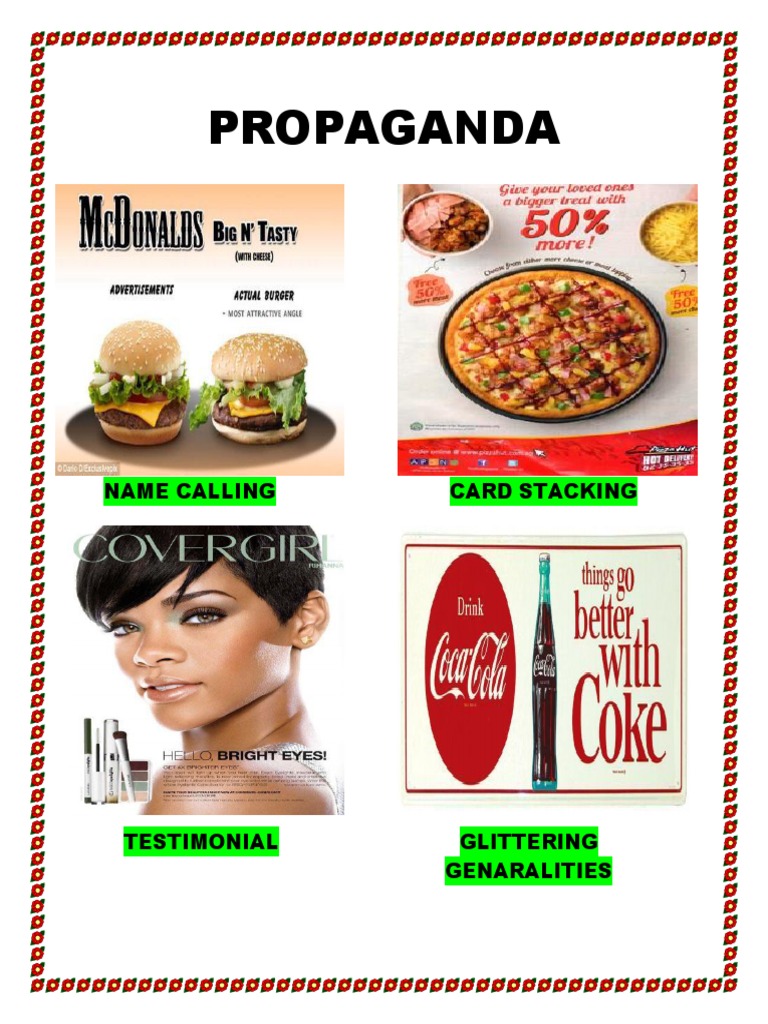 Propaganda: Name Calling Card Stacking | PDF