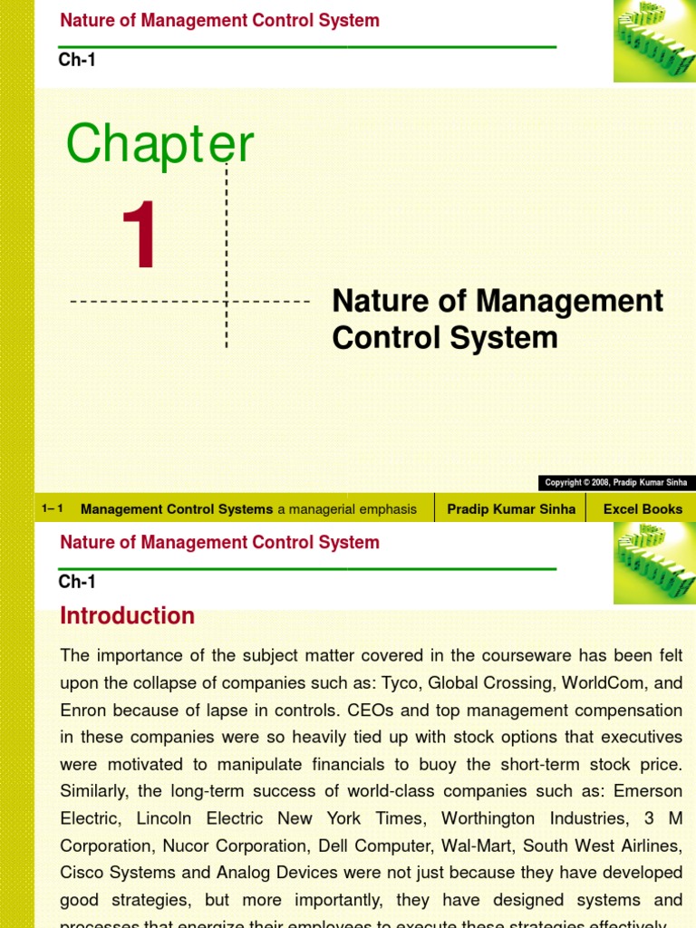 Management Control System | PDF | Organizational Culture | System