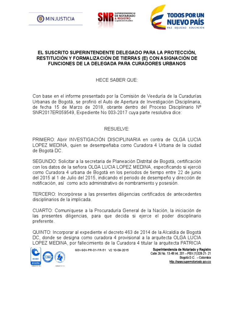 edicto (2) | Bogotá | Arquitecto