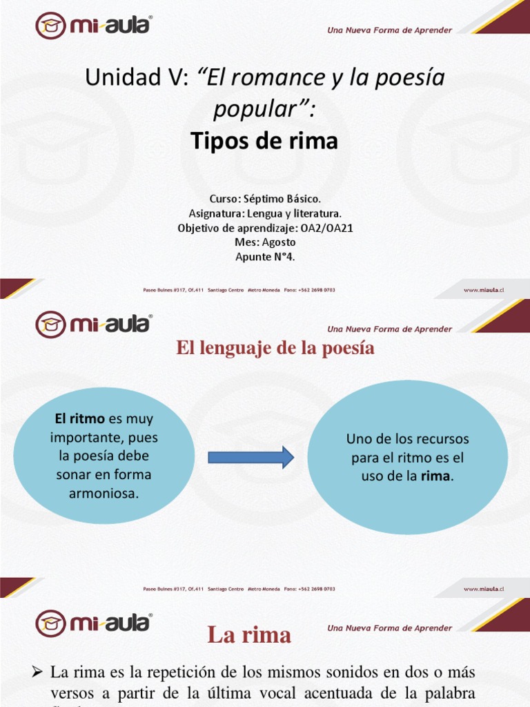 Tipos de Rima | PDF