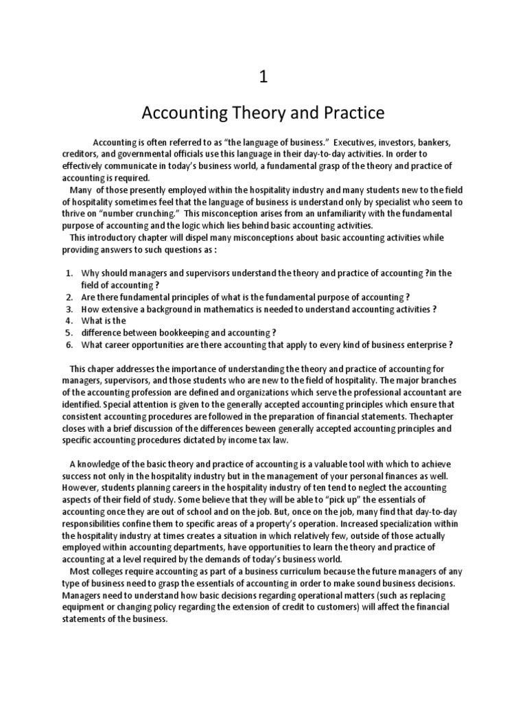 1 Accounting Theory and Practice | PDF | Goodwill (Accounting) | Accounting