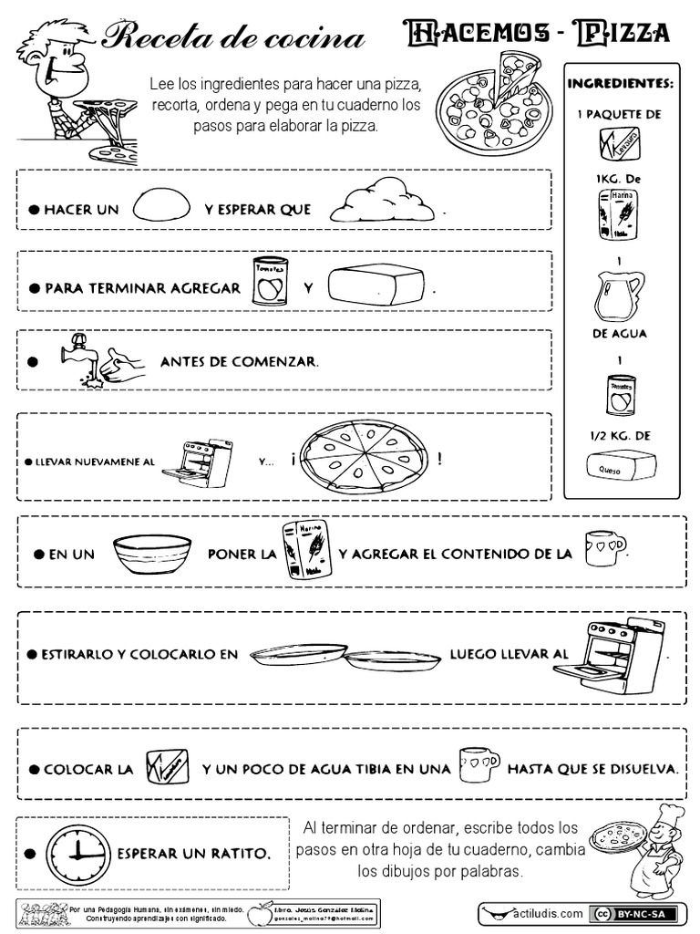Guia Preparar Una Pizza Secuencia PDF | PDF