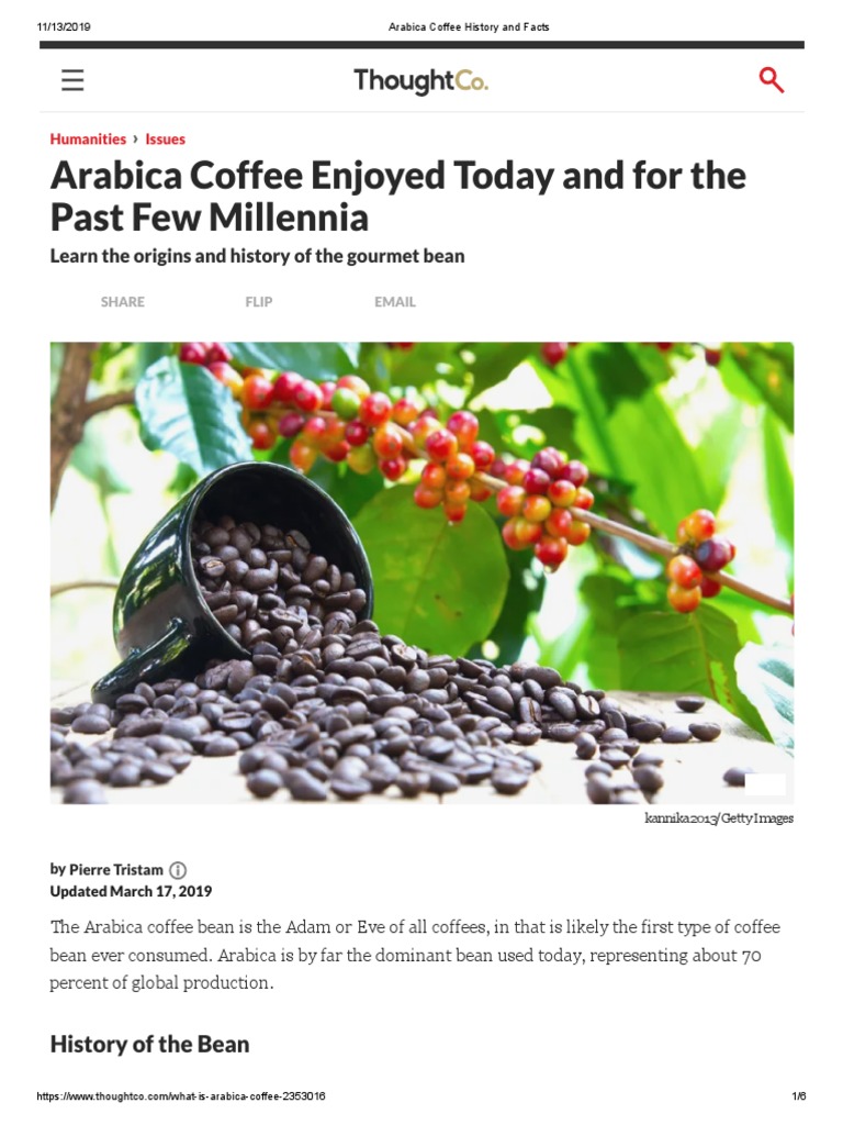 Arabica Coffee History and Facts | PDF | Coffee | Crops