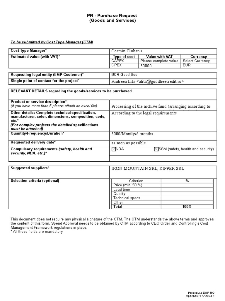 Purchase Request Archiving Process | PDF | Economies | Business
