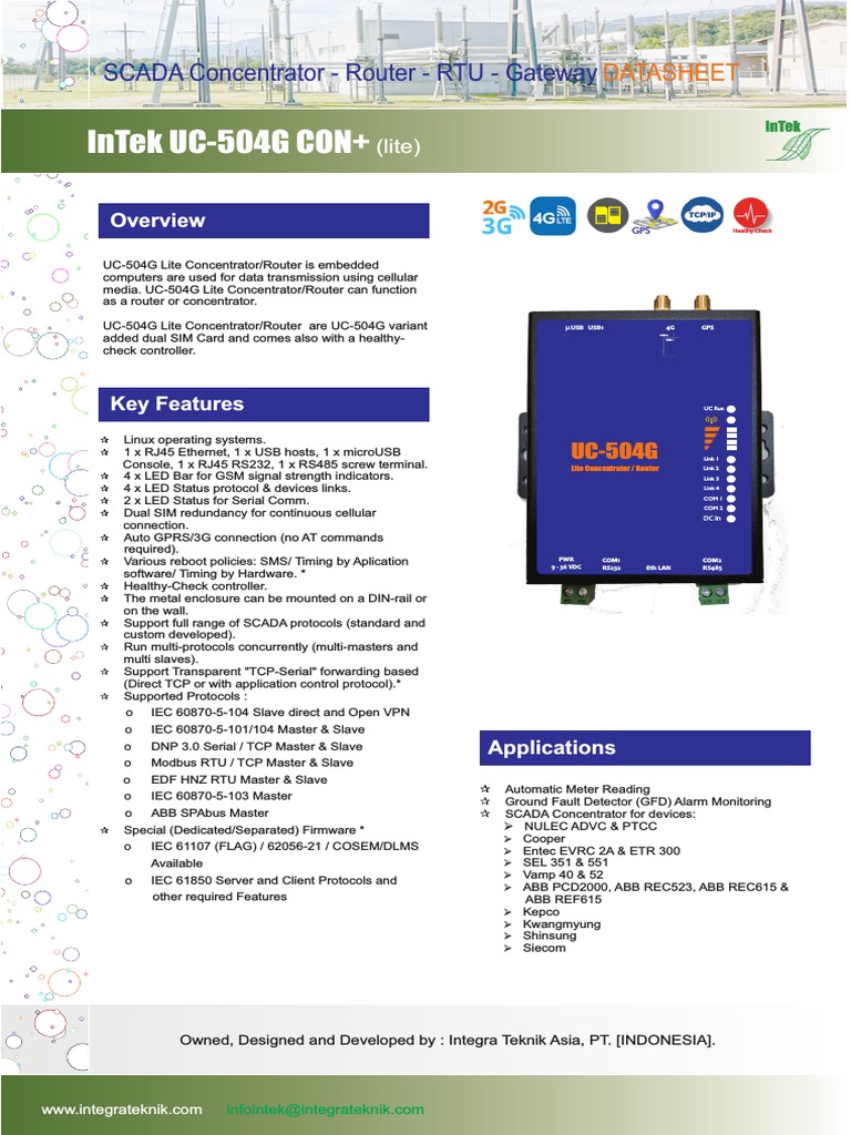 InTek UC-504G Lite Concentrator | PDF | General Packet Radio Service ...