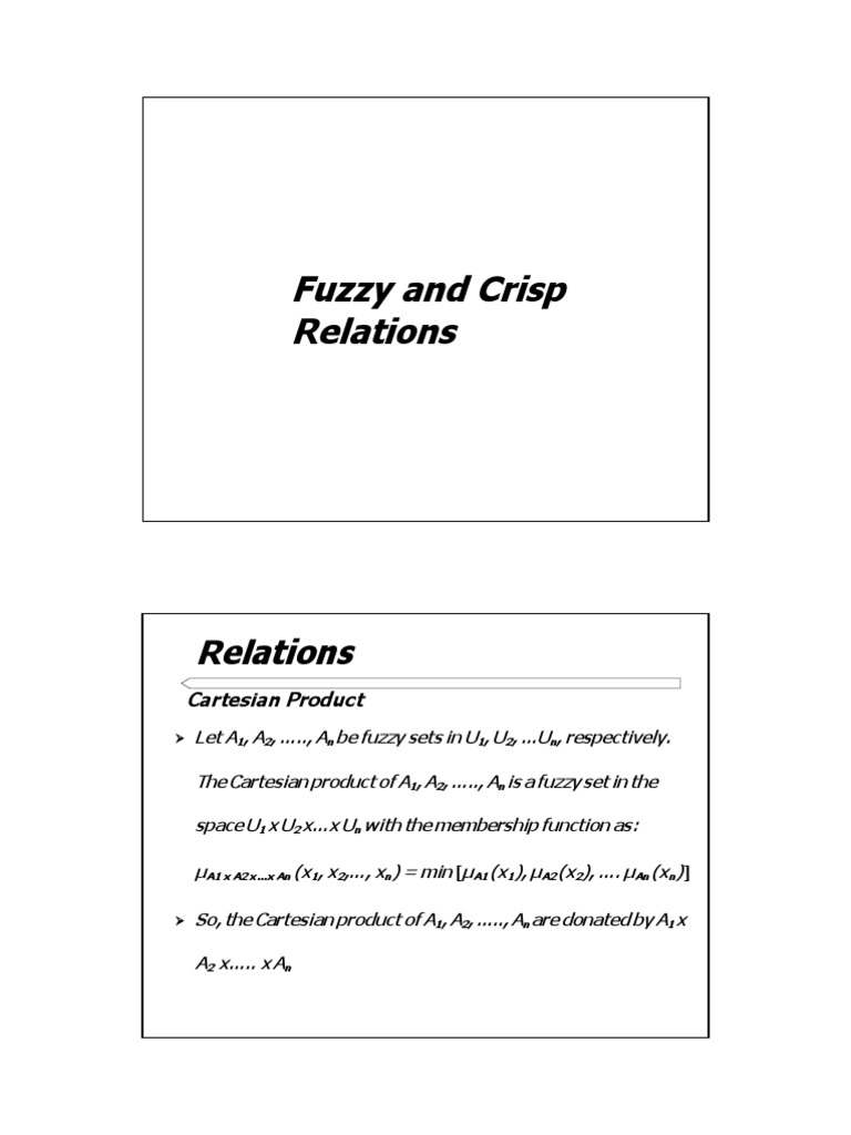 Fuzzy and Crisp Relations (ASC) Unit-3 | PDF | Linear Algebra | Mathematical Logic