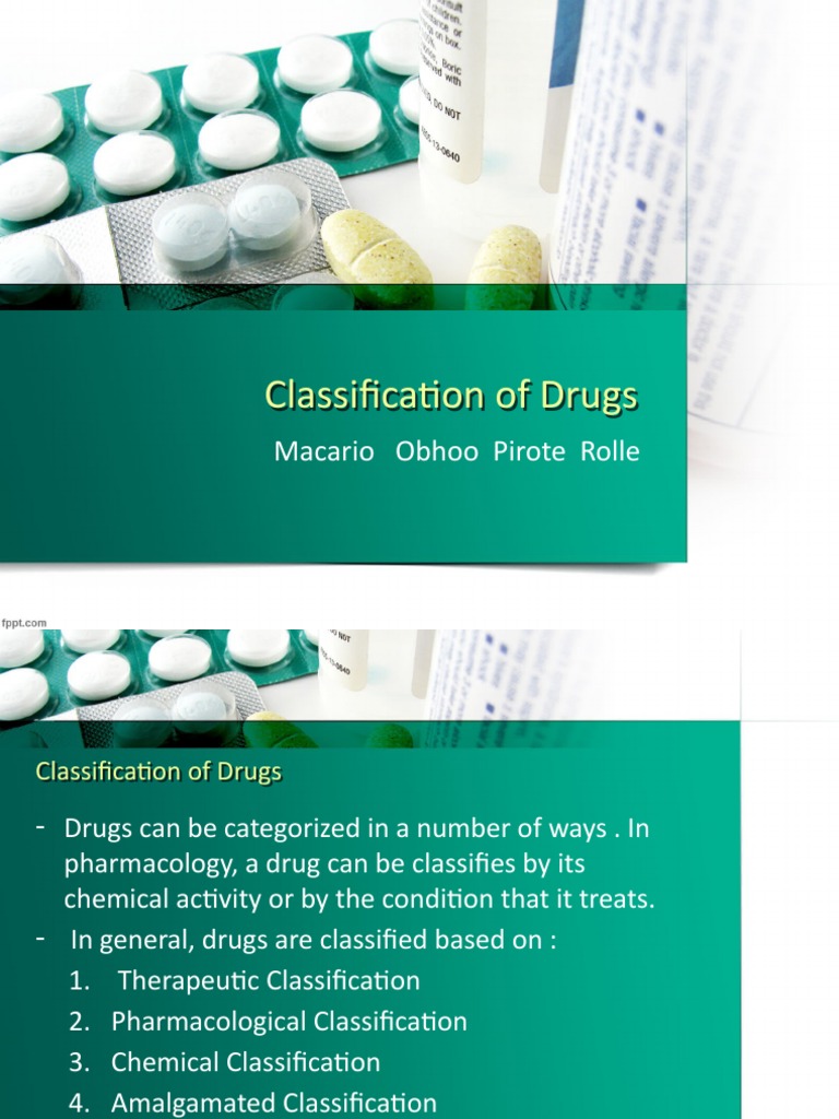 A Comprehensive Overview of Drug Classification Systems: Therapeutic ...