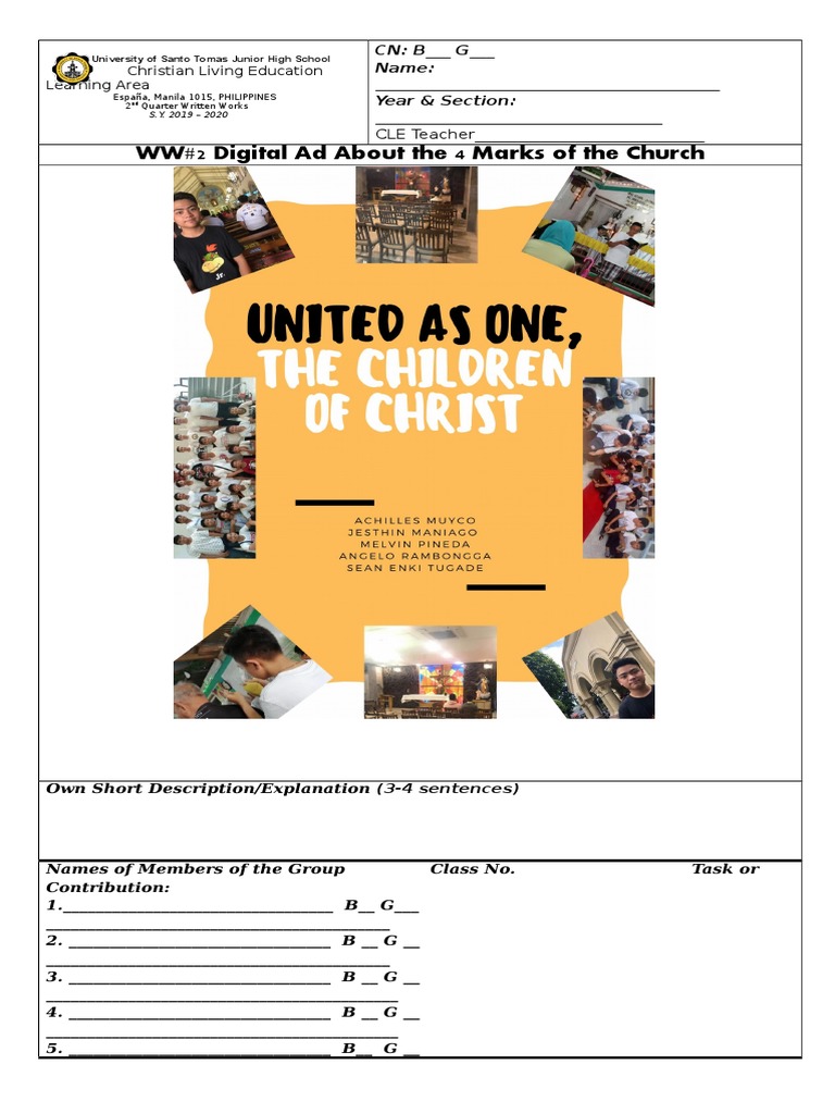 One Holy Catholic and Apostolic Church: A Digital Advertisement ...