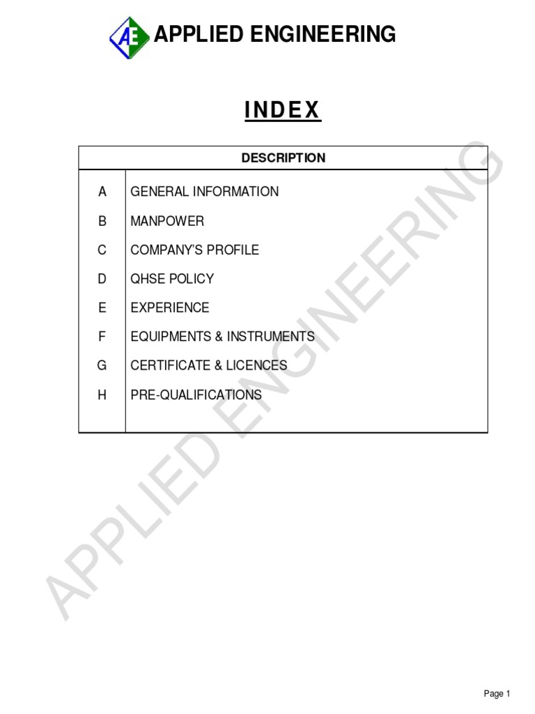 Applied Engineering Company Profile | PDF | Nondestructive Testing ...