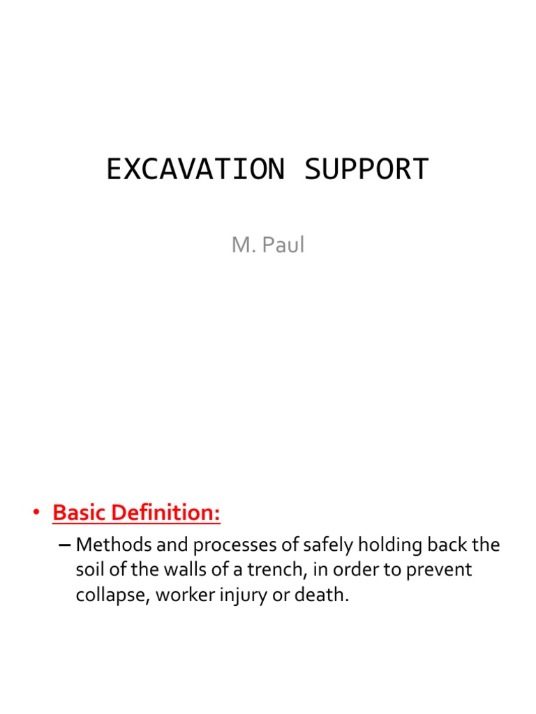 Excavation Support | PDF | Social Science