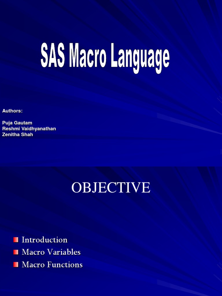 Macro Chapter2 | PDF | Sas (Software) | Macro (Computer Science)